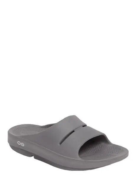 OOFOS Gender Inclusive Ooaahh Slide Sandal - Slate