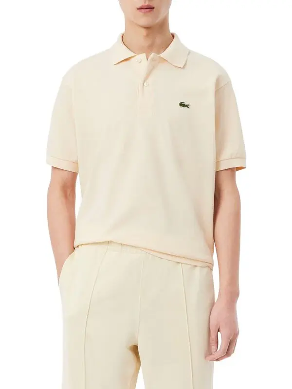 Lacoste Regular Fit Piqué Polo - Natural