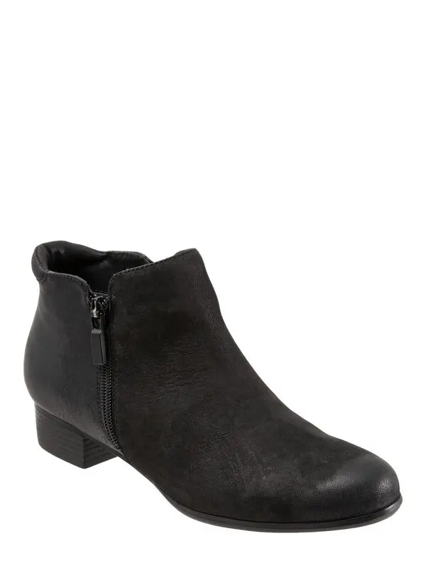 Trotters Major Bootie - Black Nubuck