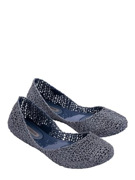 Melissa Campana Papel Vii Jelly Flat - Blue/glitter