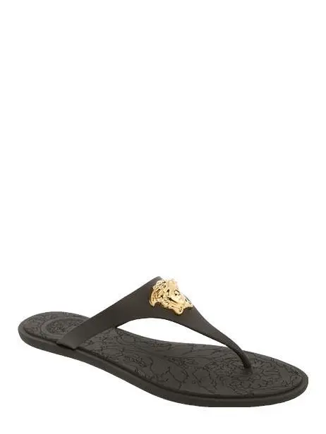 Versace Medusa Flip Flop - Black Versace Gold