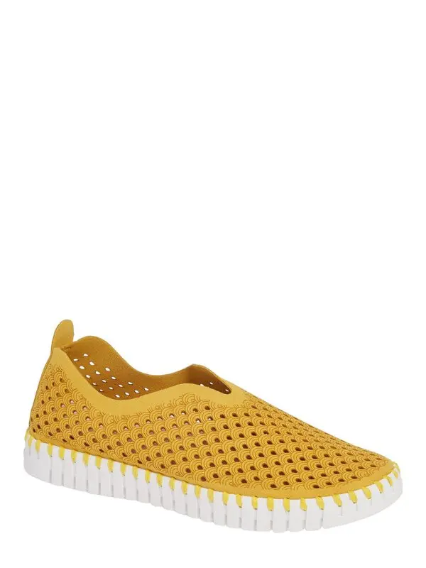 ILSE JACOBSEN Tulip 139 Perforated Slip-on Sneaker - Golden Rod