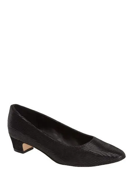 Vaneli Astyr Almond Toe Pump - Black Mini Lizard Print