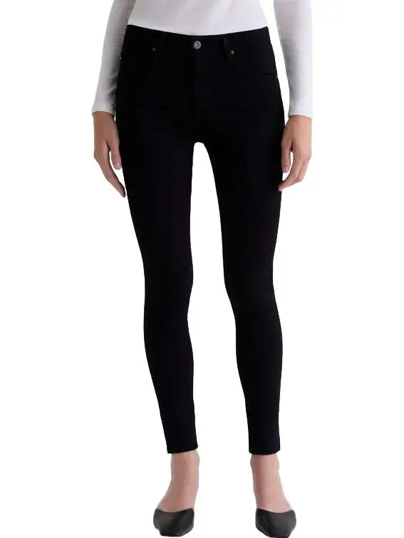 Ag Farrah High-waist Ankle Skinny Jeans - Super Black