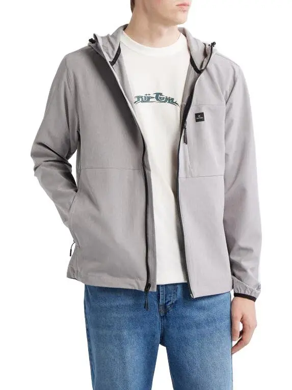 Rip Curl Elite Anti Series Water Repellent Hooded Jacket - Grey Marle