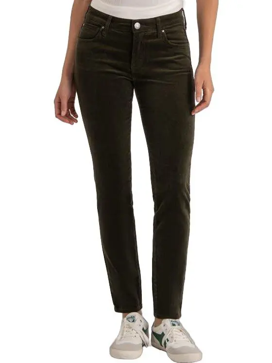 Kut From The Kloth Stretch Corduroy Skinny Pants - Olive Jm
