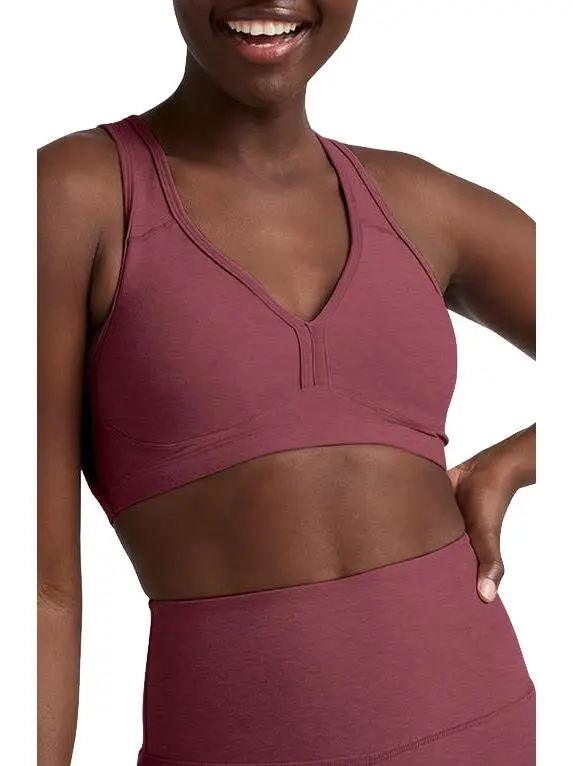 Beyond Yoga Lift Your Spirits Sports Bra - Smooth Mauve Heather