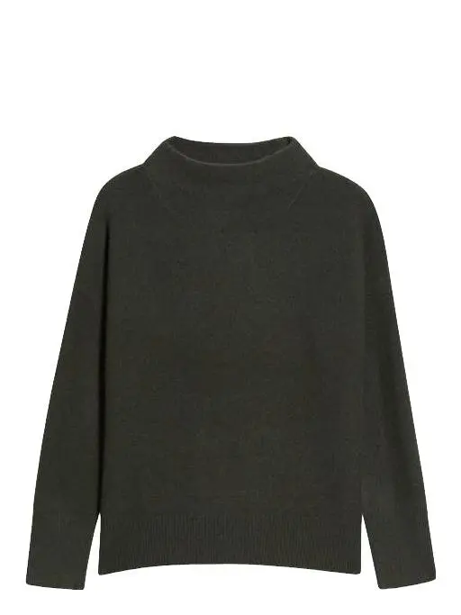 Vince Boiled Cashmere Funnel Neck Pullover - Dark Moss