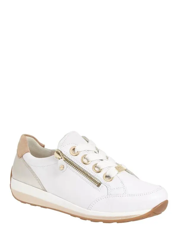 ARA Ollie Lace-up Sneaker - White Daytona/silver Metallic