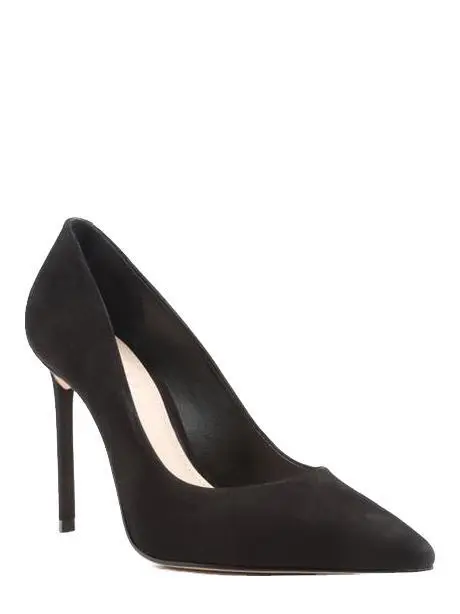Schutz Pointed Toe Pump - Black Suede