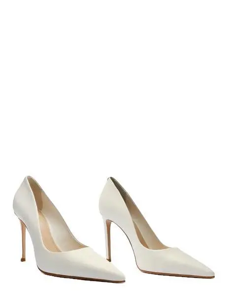 Schutz Pointed Toe Pump - White