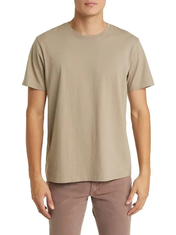 FRAME Logo Cotton T-shirt - Stone Beige
