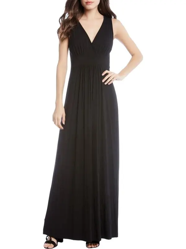 Karen Kane Jersey Knit Maxi Dress - Black