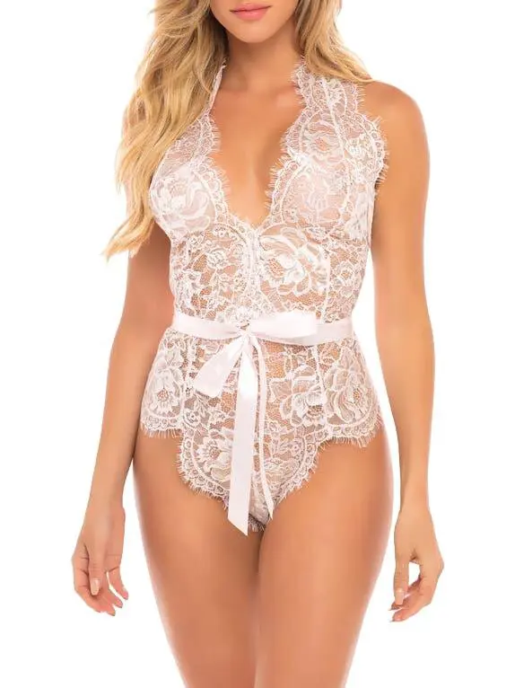 OH LA LA CHERI Naomi Lace Bodysuit - White