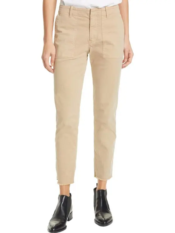 NILI LOTAN Jenna Slim Crop Trousers - Desert Sand