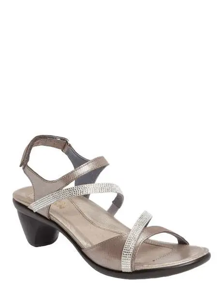 Naot Innovate Sandal - Silver/ Beige Leather