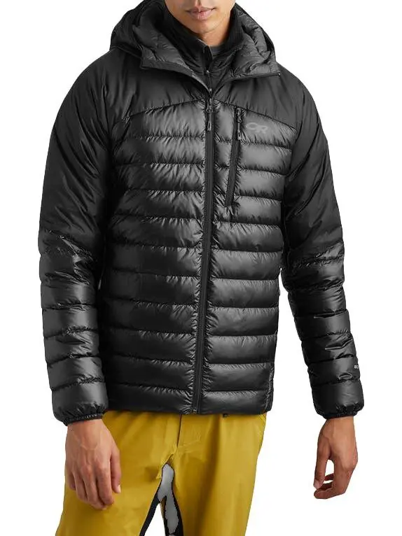 OUTDOOR RESEARCH Helium Water-resistant Hooded Down Jacket - Black