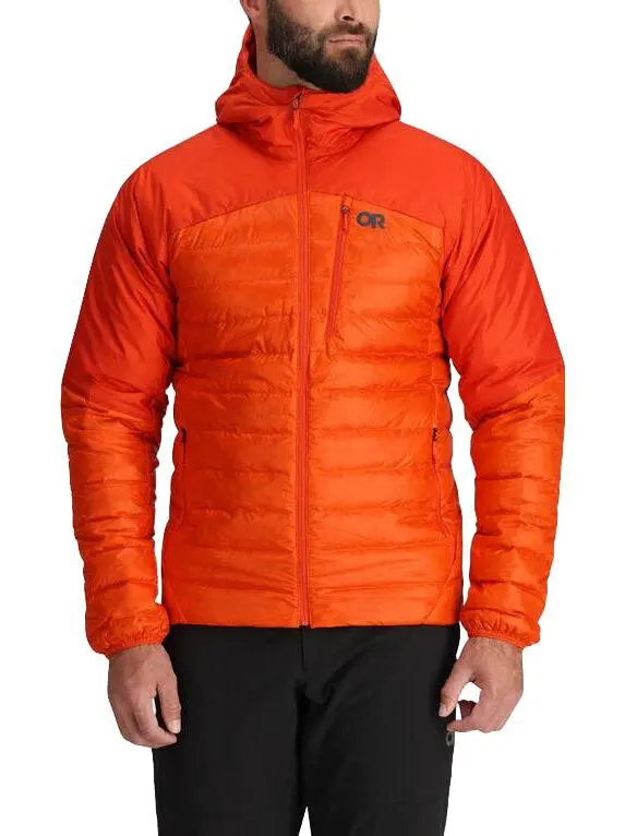 OUTDOOR RESEARCH Helium Water-resistant Hooded Down Jacket - Spice