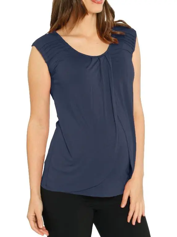 ANGEL MATERNITY Nursing Top - Blue