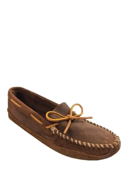 Minnetonka Suede Sole Loafer - Brown