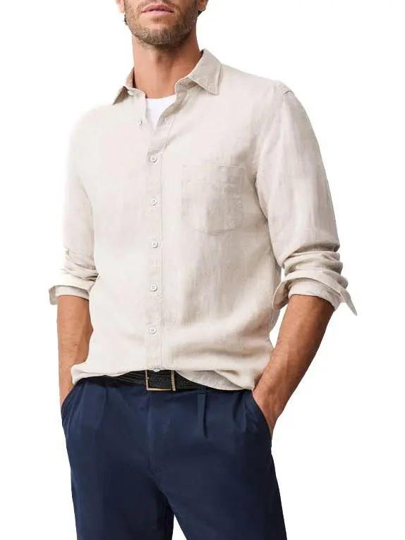 Rodd & Gunn Coromandel Button-up Linen Shirt - Oatmeal
