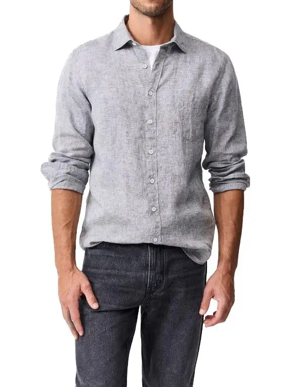 Rodd & Gunn Coromandel Button-up Linen Shirt - Smoke