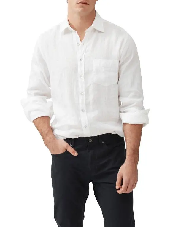 Rodd & Gunn Coromandel Button-up Linen Shirt - Snow