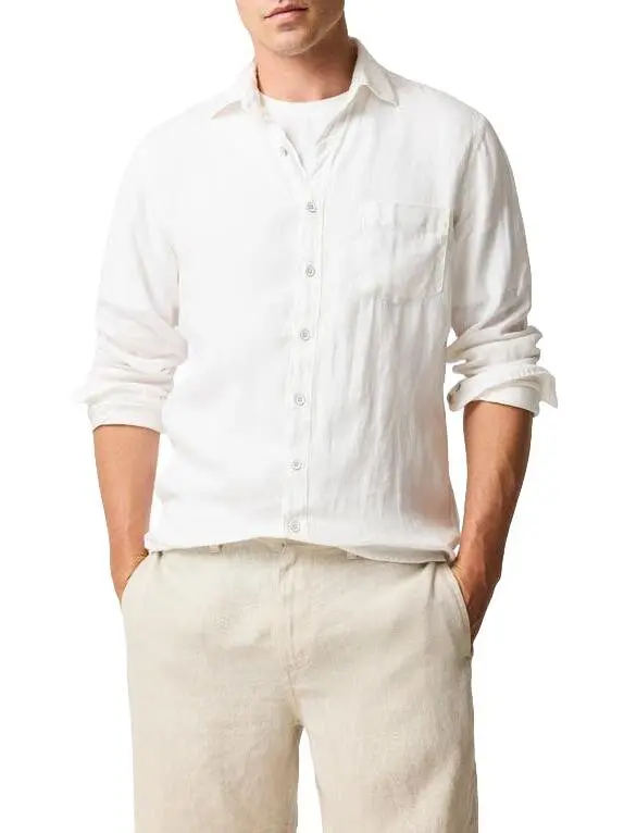 Rodd & Gunn Coromandel Button-up Linen Shirt - Snow