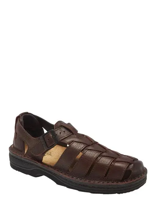 Naot Julius Fisherman Sandal - Soft Brown Leather
