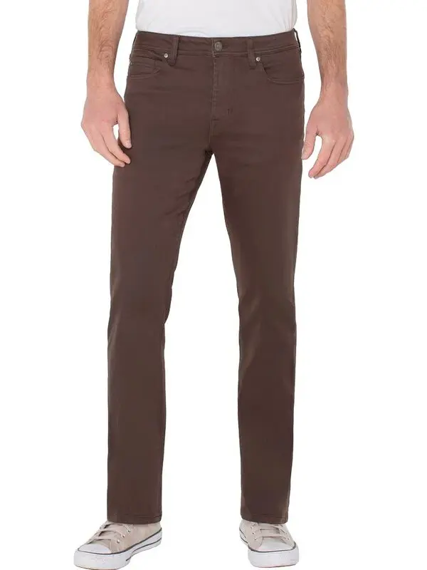 LIVERPOOL Kingston Modern Straight Leg Jeans - Chocolate Brown