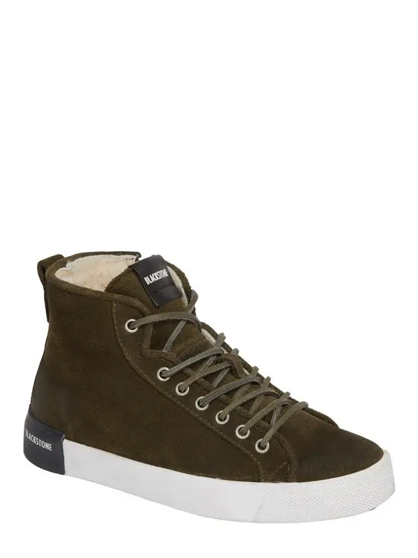 Blackstone Shearling Lined High-top Sneaker - Hunting Green Leather