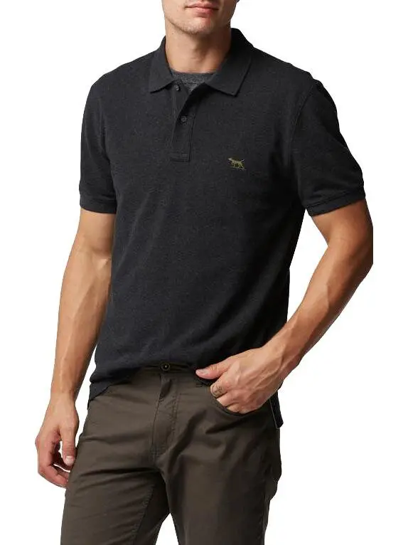Rodd & Gunn Gunn Piqué Sports Fit Cotton Polo - Charcoal