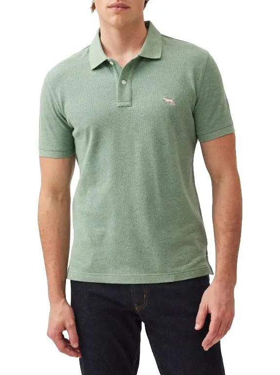 Rodd & Gunn Gunn Piqué Sports Fit Cotton Polo - Dusty Sage