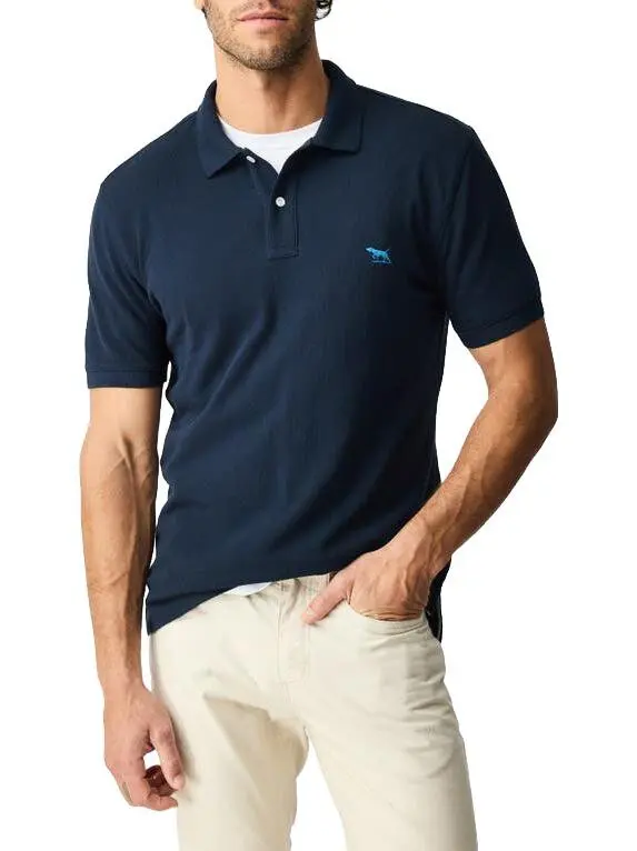 Rodd & Gunn Piqué Polo Shirt - Eclipse