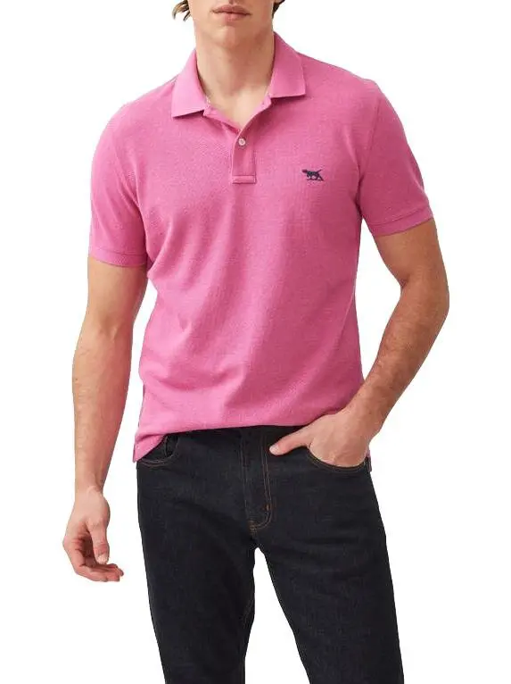 Rodd & Gunn Gunn Piqué Sports Fit Cotton Polo - Flamingo