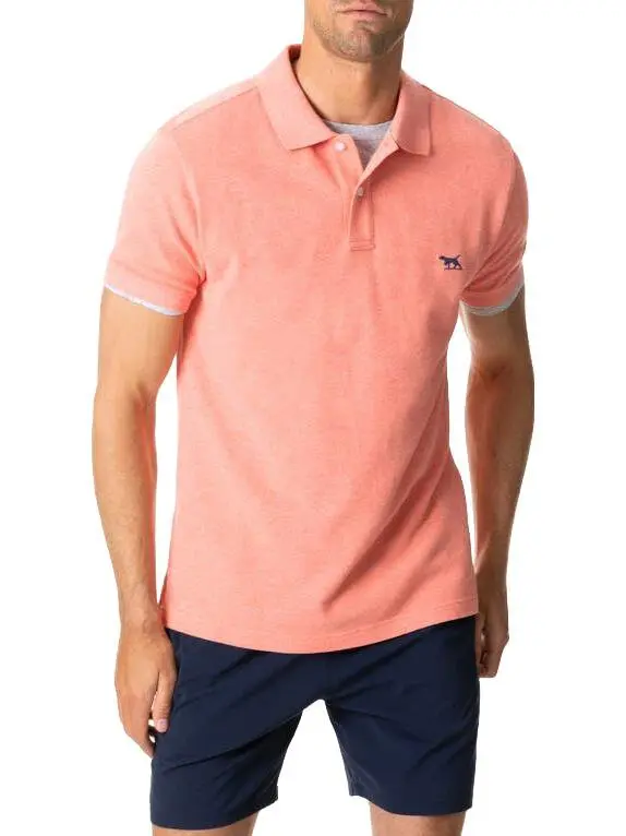 Rodd & Gunn Gunn Piqué Sports Fit Cotton Polo - Salmon