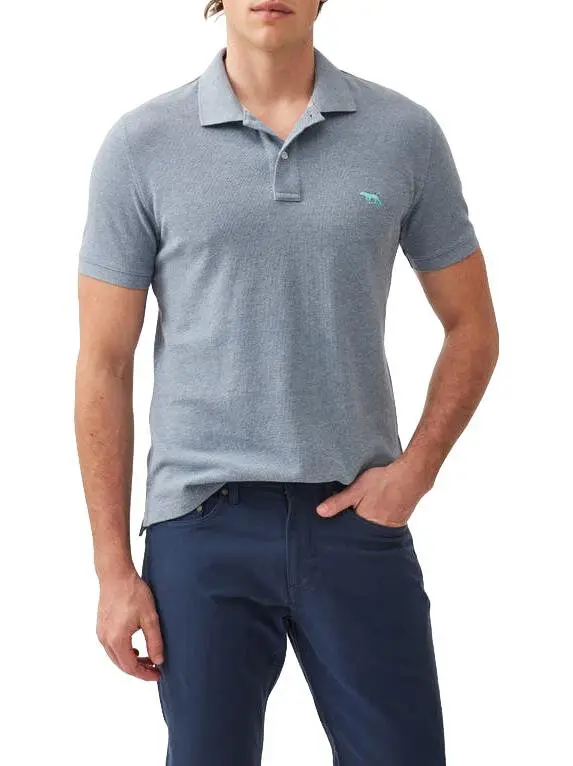 Rodd & Gunn Gunn Piqué Sports Fit Cotton Polo - Steel Blue