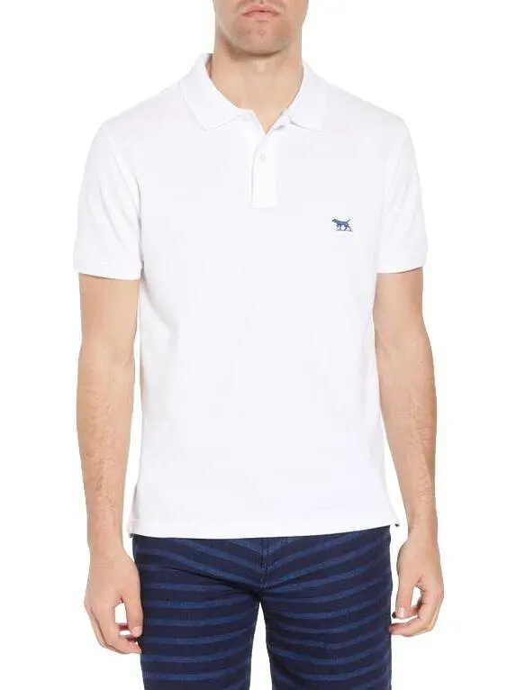 Rodd & Gunn Gunn Piqué Sports Fit Cotton Polo - White