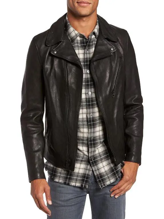 SCHOTT Leather Moto Jacket - Black