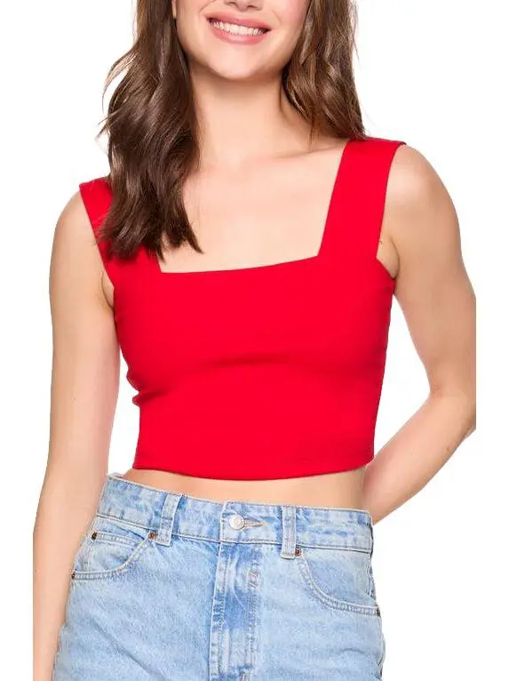 Susana Monaco Crop Tank - Perfect Red