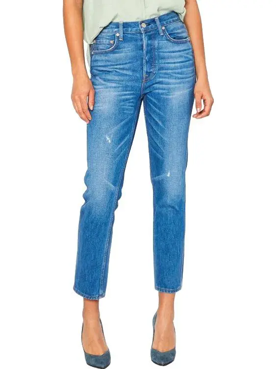 NOEND Eve Distressed Slim Straight-leg Jeans - Agra
