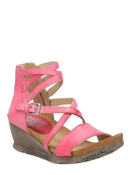 Miz Mooz Shay Strappy Wedge Sandal - Pink