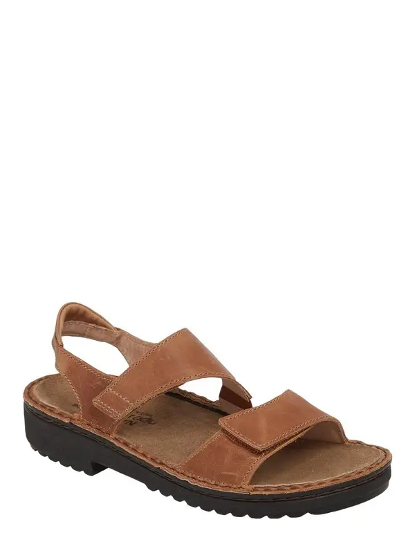Naot Enid Sandal - Latte Brown Leather