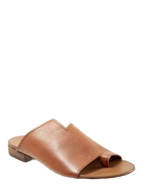 BUENO Tulla Leather Slide Sandal - Tan Leather