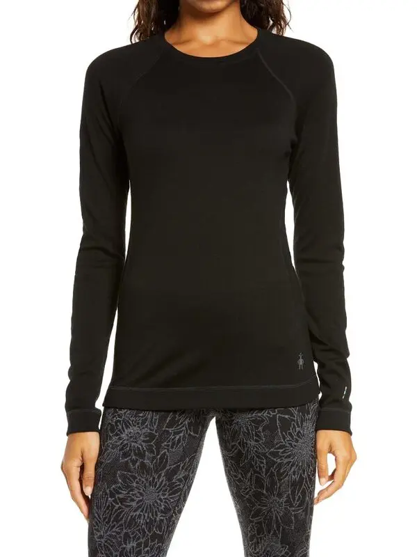 Smartwool Merino 250 Base Layer Crew Top - Black