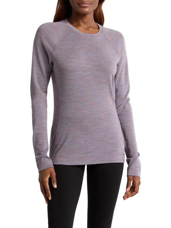 Smartwool Merino 250 Base Layer Crew Top - Chalk Violet Heather