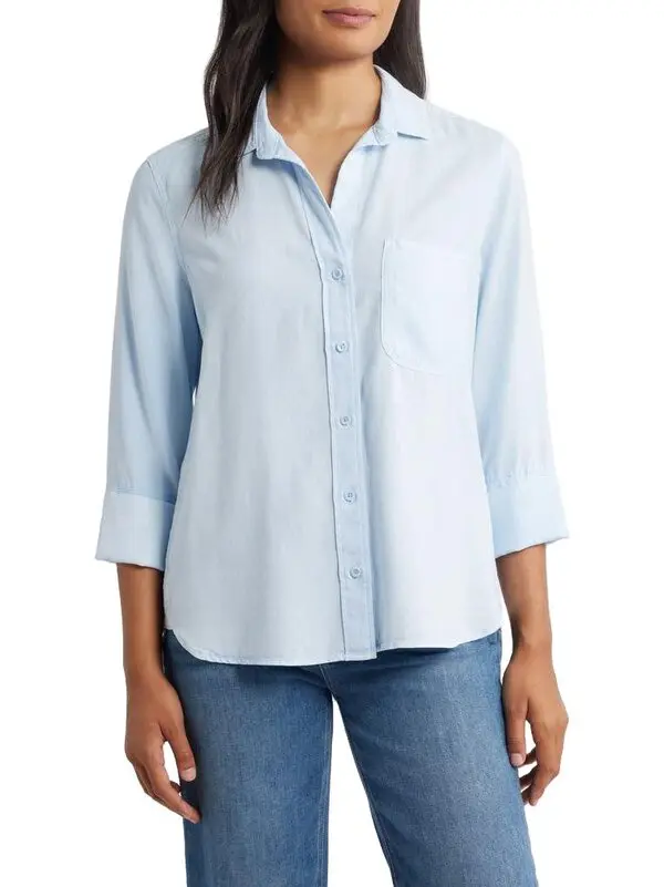 Bella Dahl Shirttail Button-up Shirt - Clear Wate