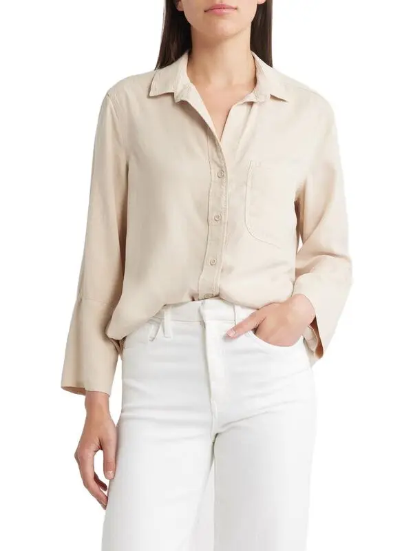 Bella Dahl Shirttail Button-up Shirt - Linen Sand