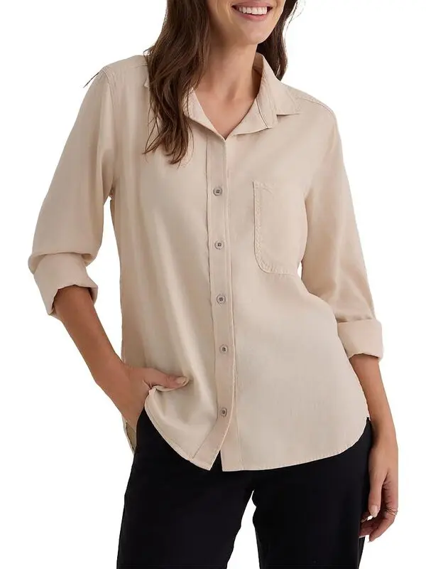 Bella Dahl Shirttail Button-up Shirt - Moon Stone
