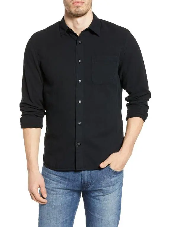HIROSHI KATO The Ripper Organic Cotton Gauze Button-up Shirt - Black